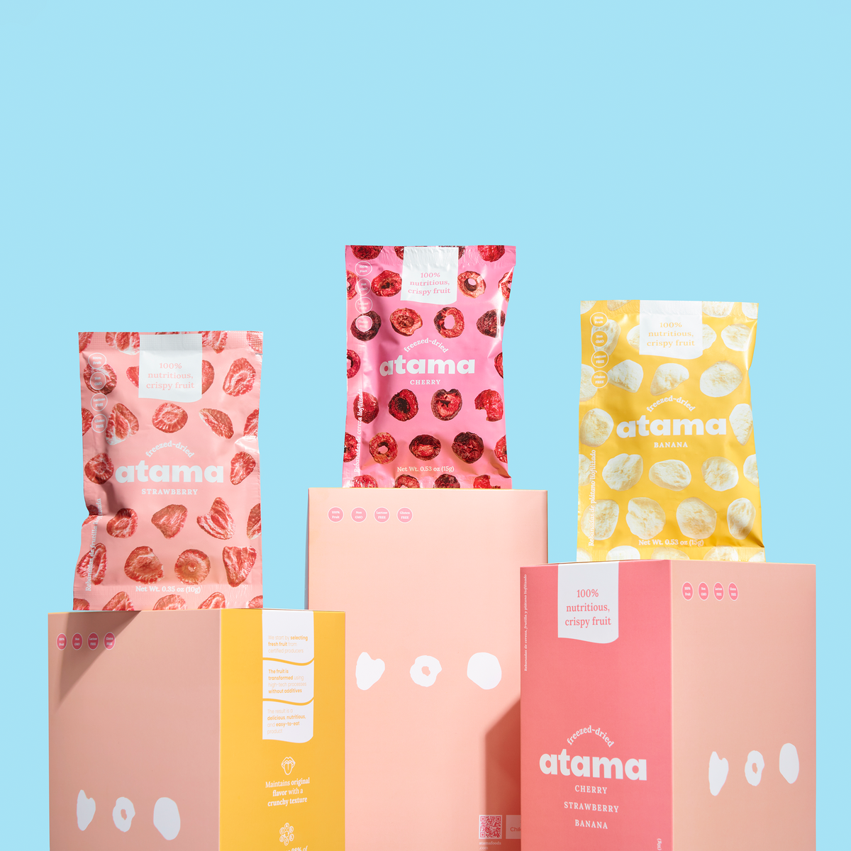 Tripack Multifruta Crujiente 3 Snack Saludables | Atama Foods